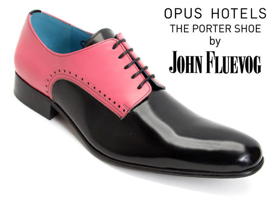 Opus Hotels: Porter Shoe - Black & Pink | | Fluevog Shoes