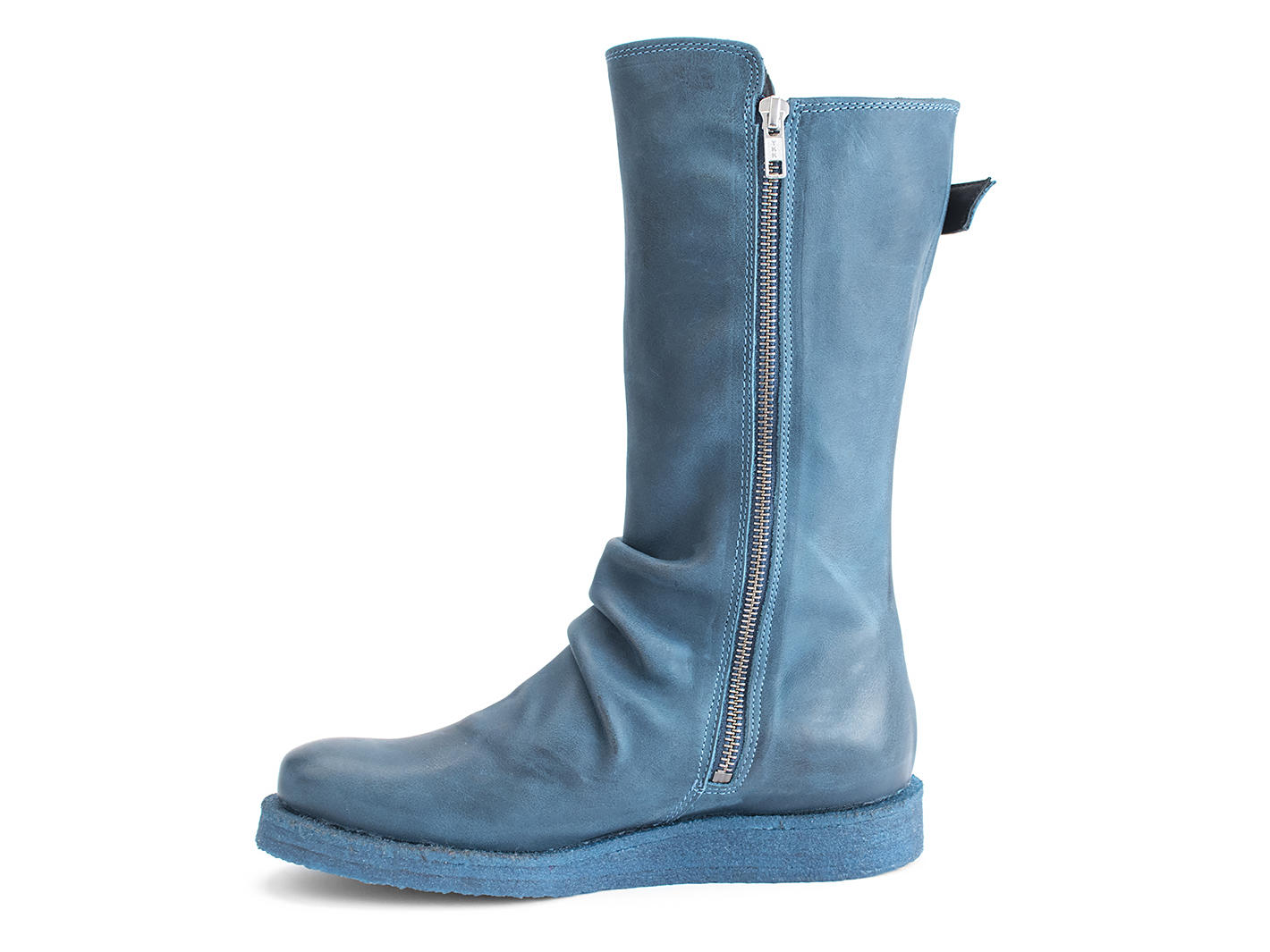 Sea to Sky - Blue | Flat slouchy boot | Fluevog Shoes