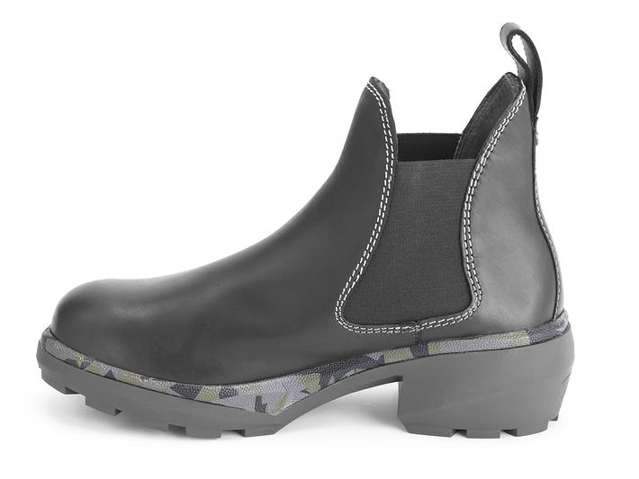 Mulberry - Black | Angular chelsea boot | Fluevog Shoes