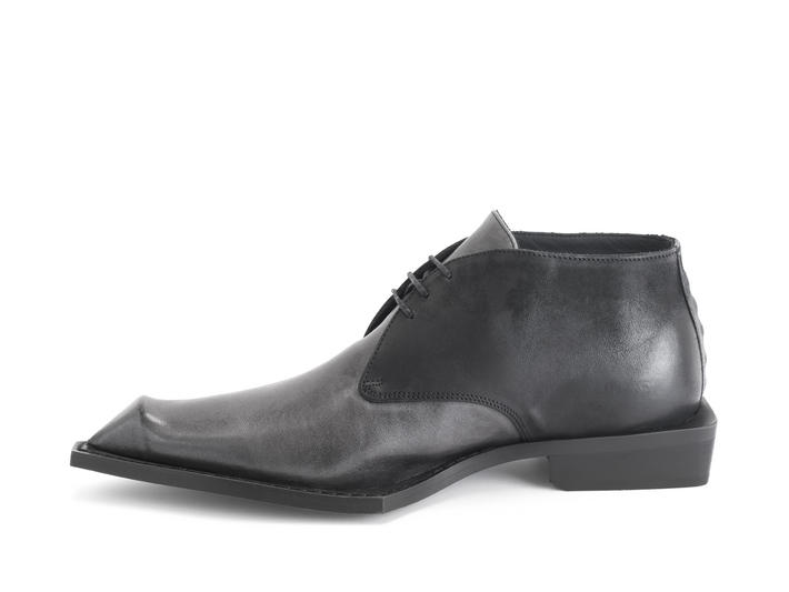 Lukas - Grey | Bumped toe chukka boot | Fluevog Shoes