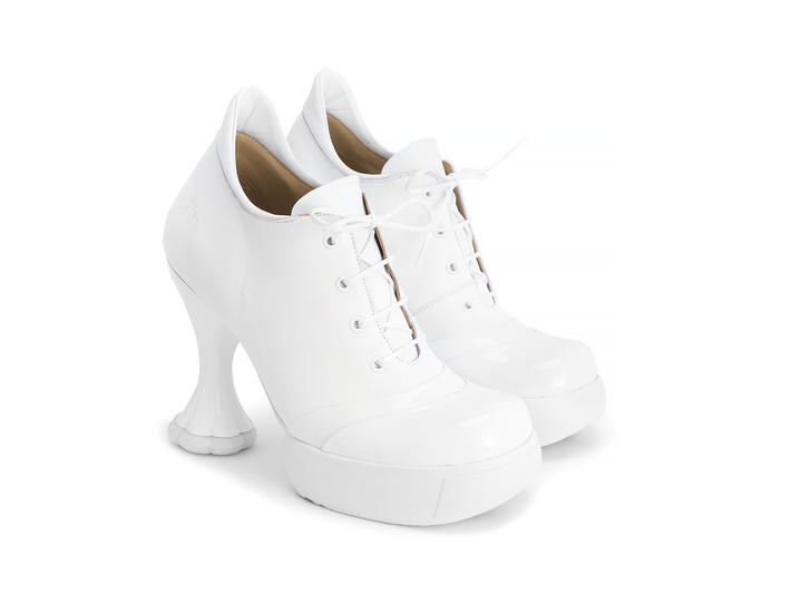 Sova Sundae - White | Heeled platform lace-up | Fluevog Shoes