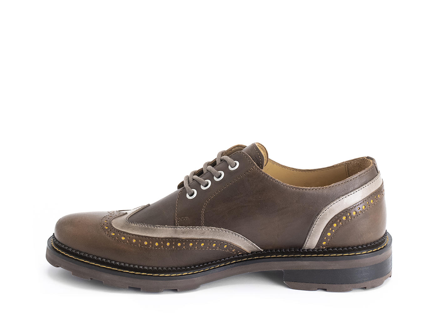 Nathaniel - Brown | Double wing-tip derby | Fluevog Shoes