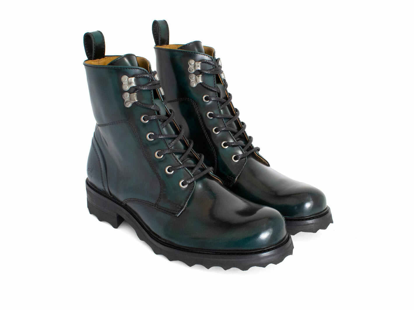 McCoy - Green | Lace-up leather boots | Fluevog Shoes