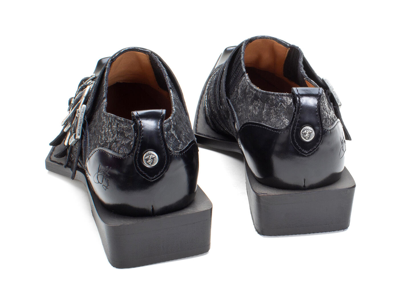 Ozzy - Black | Slip-on Swordfish buckle shoe | Fluevog Shoes