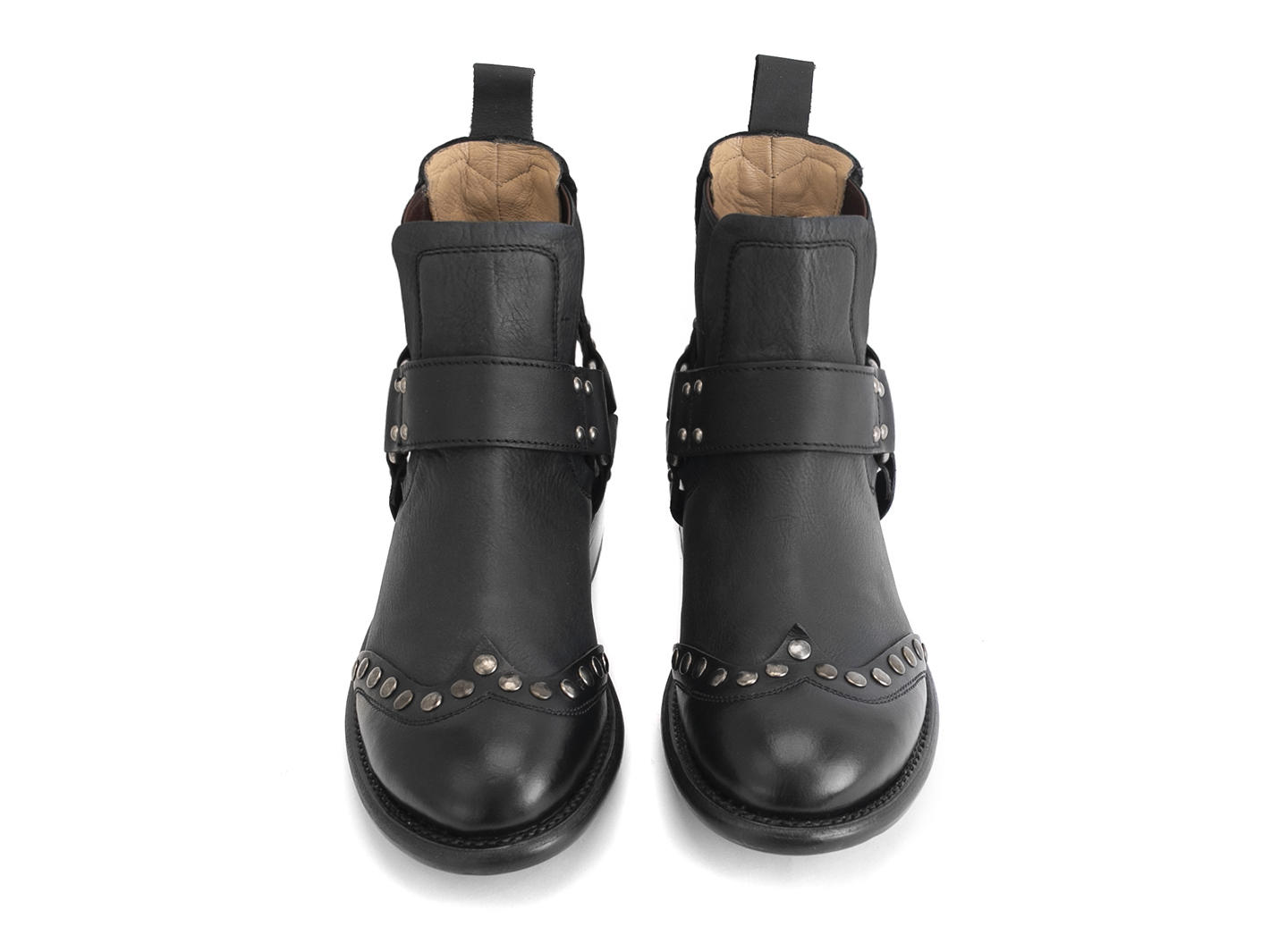 Dewey - Black | Studded chelsea boot | Fluevog Shoes