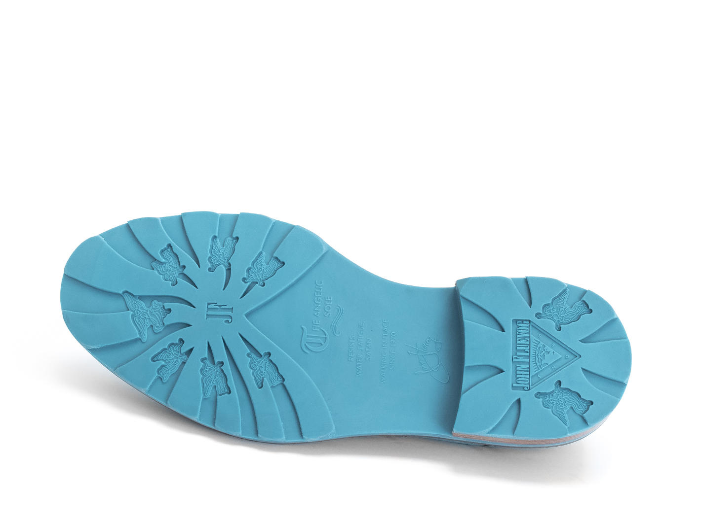 Dublin - Blue | Derby shoe with brush strokes | Fluevog Shoes