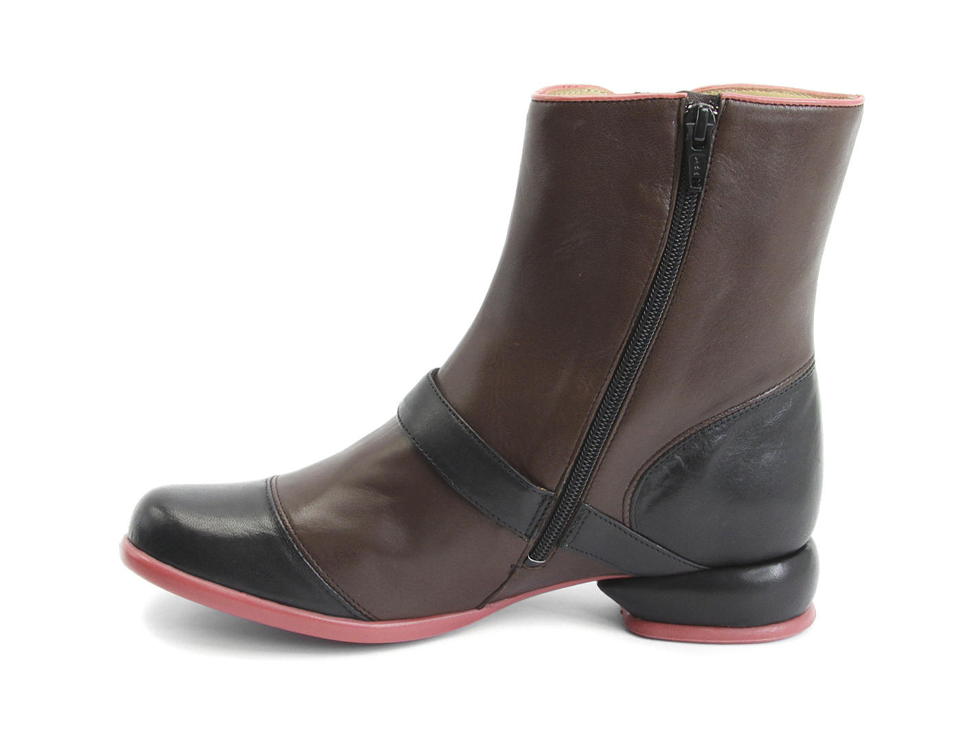 Emma - Black & Brown | Leather Gum Boot | Fluevog Shoes