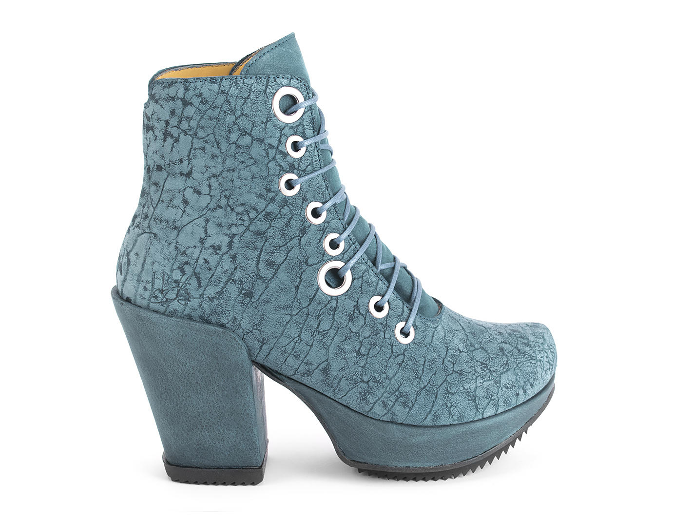 Gear - Blue | Platform lace-up boot | Fluevog Shoes