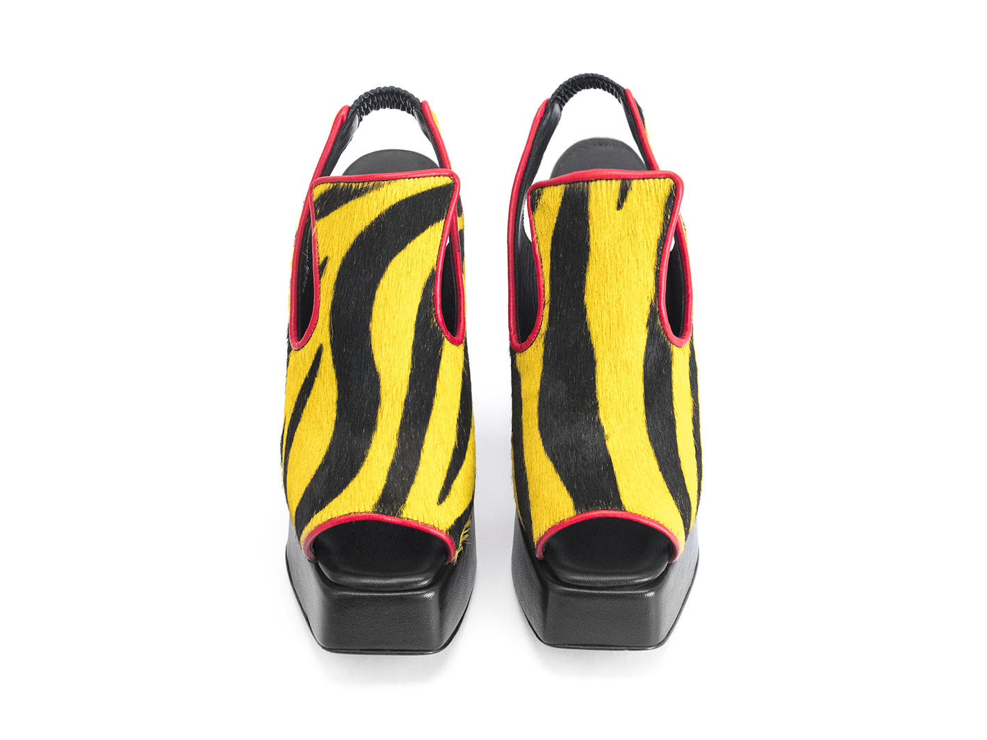 Lady Miss - Yellow Tiger | Platform slingback heel | Fluevog Shoes