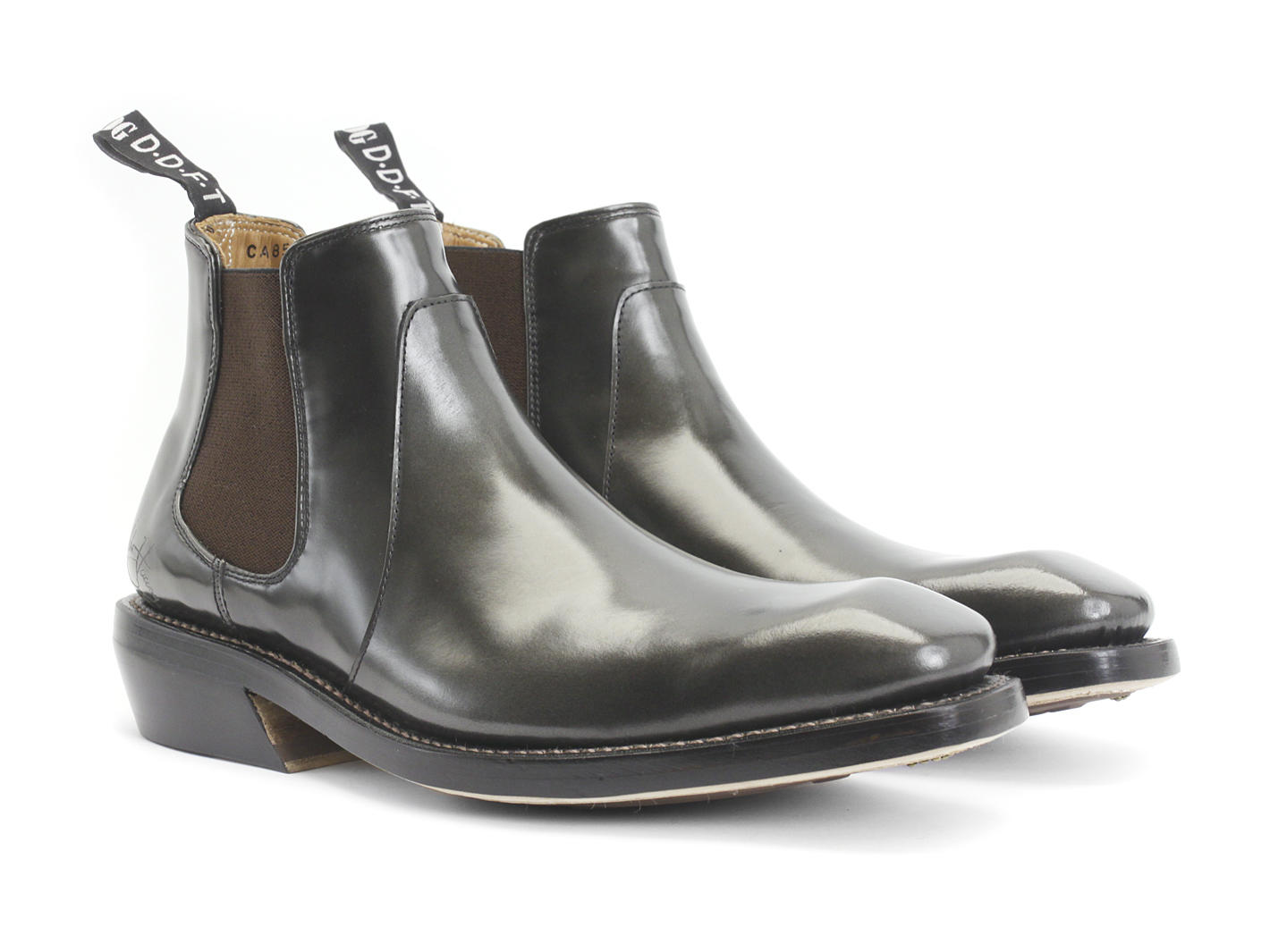Liberty - Grey | Slick Leather Chelsea Boot | Fluevog Shoes