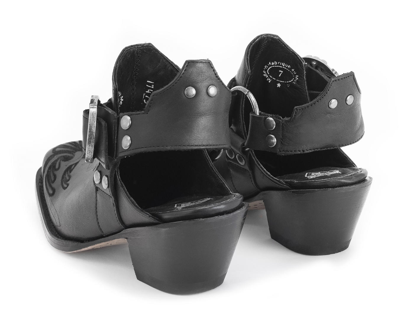 Loretta - Black | Western slingback heel | Fluevog Shoes