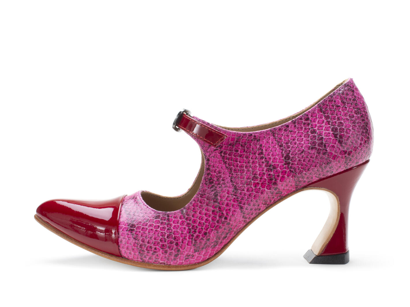 Malala - Pink/Red | Patent toed mary jane | Fluevog Shoes