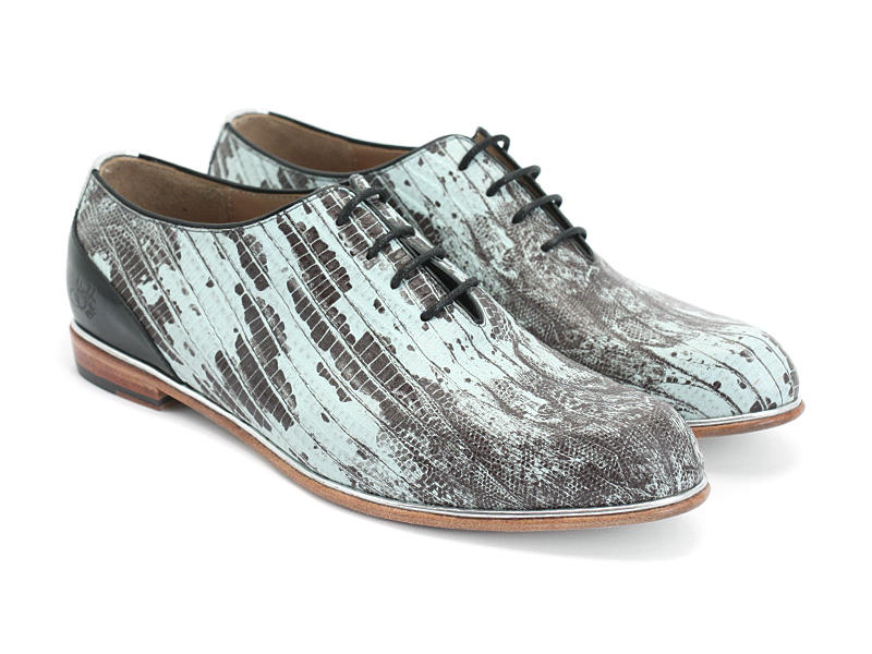 Mariella - Blue Snake Print | | Fluevog Shoes