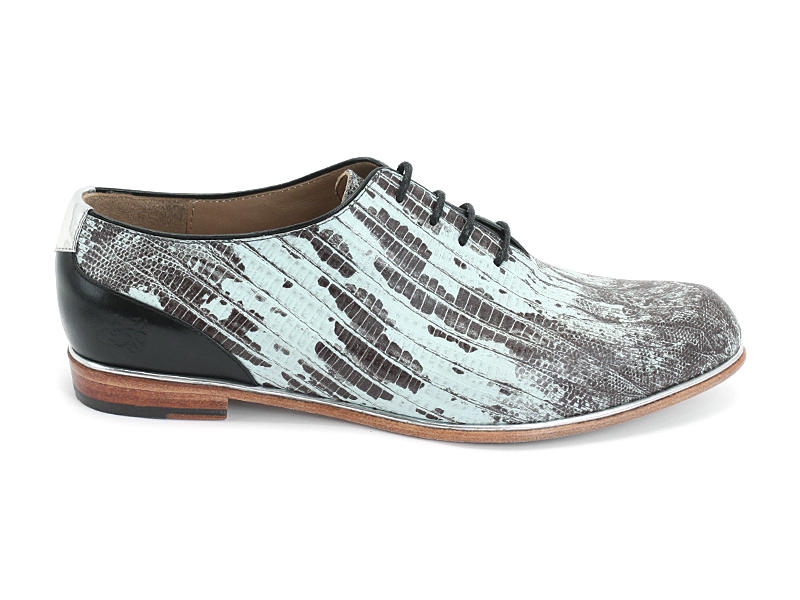 Mariella - Blue Snake Print | | Fluevog Shoes