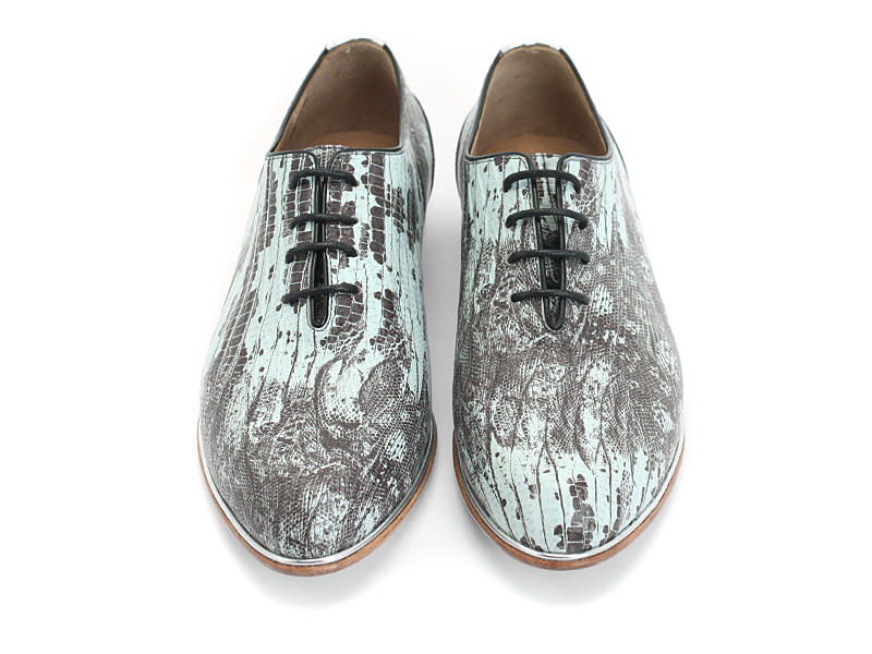 Mariella - Blue Snake Print | | Fluevog Shoes