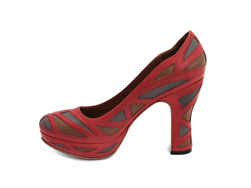 Meera - Red, Grey and Brown | | Fluevog Shoes