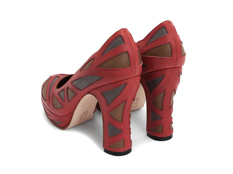 Meera - Red, Grey and Brown | | Fluevog Shoes