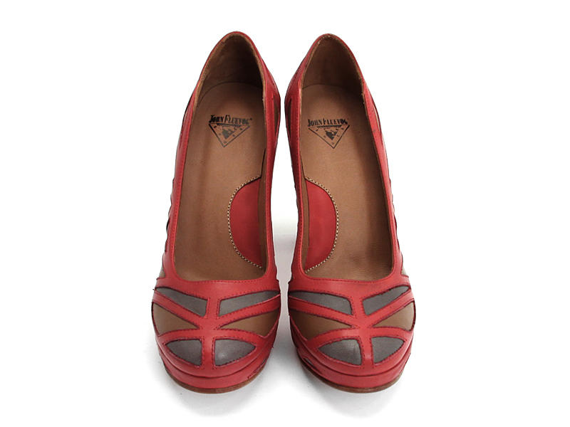 Meera - Red, Grey and Brown | | Fluevog Shoes