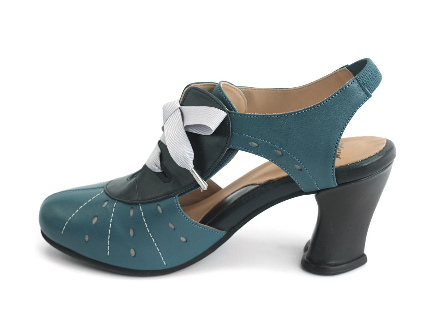Mesmerize - Teal | Lace-up slingback | Fluevog Shoes