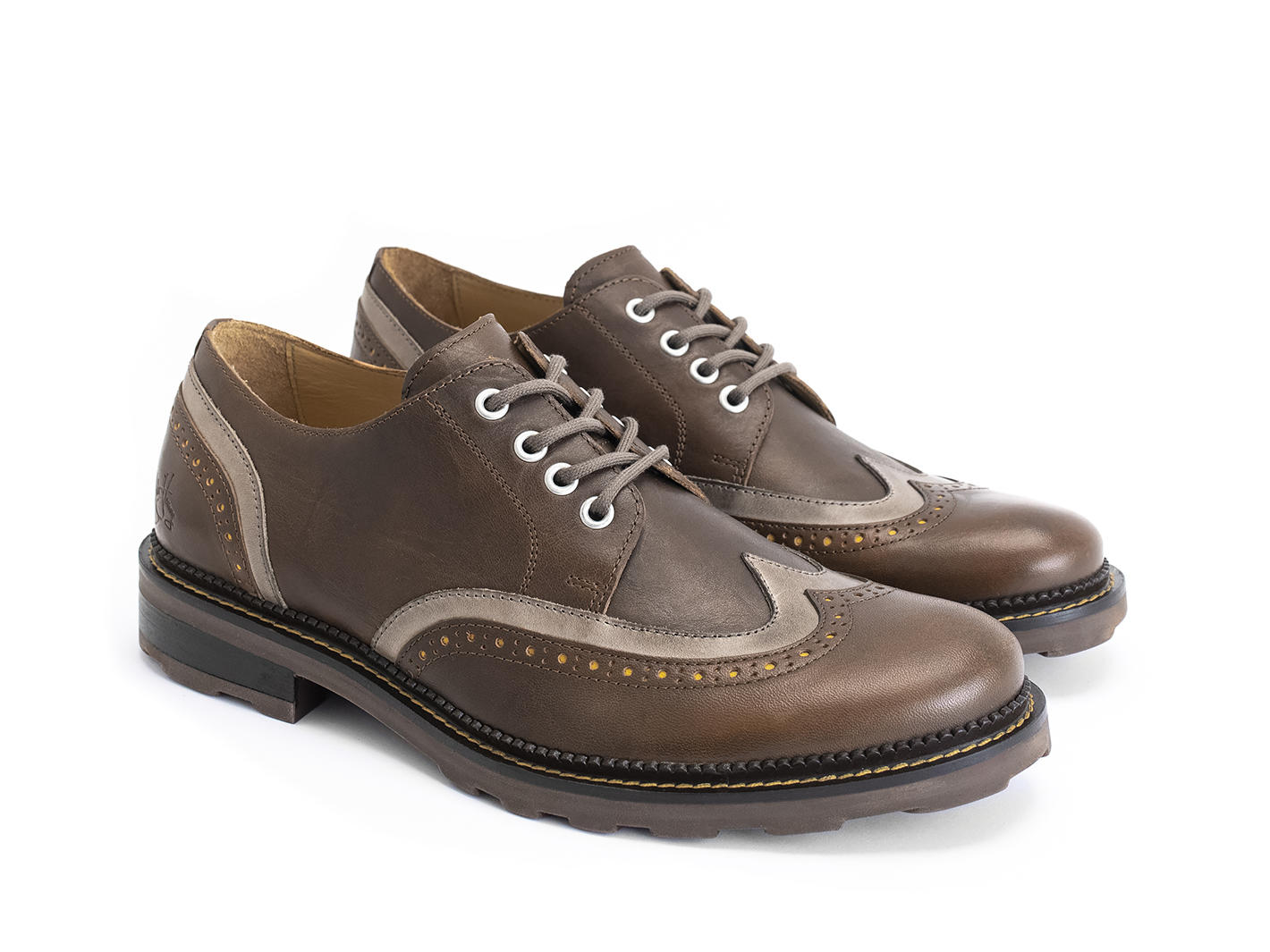 Nathaniel - Brown | Double Wingtip Derby Shoes | Fluevog Shoes