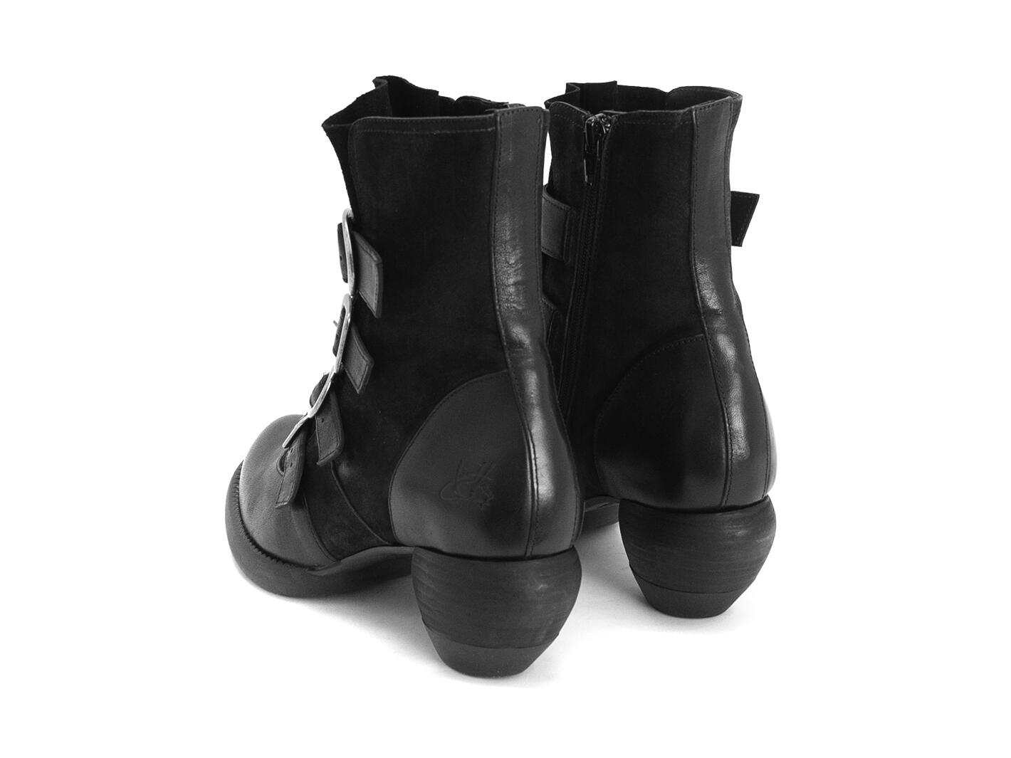 Nigel - Black | Ankle Boots with Buckles | Fluevog Shoes