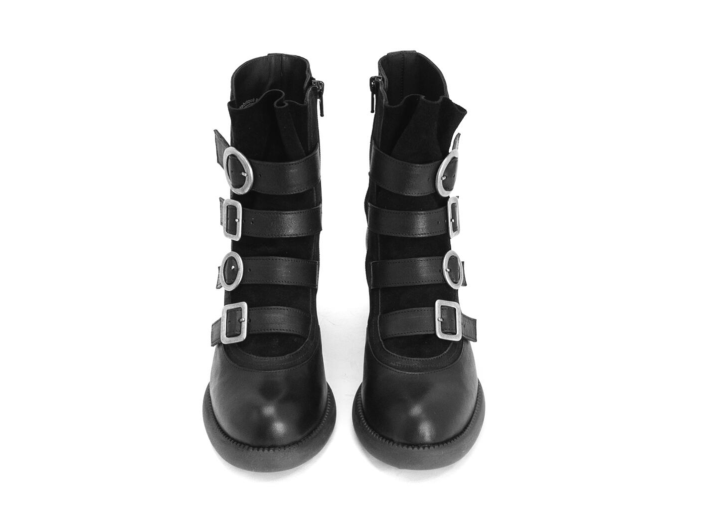 Nigel - Black | Ankle Boots with Buckles | Fluevog Shoes
