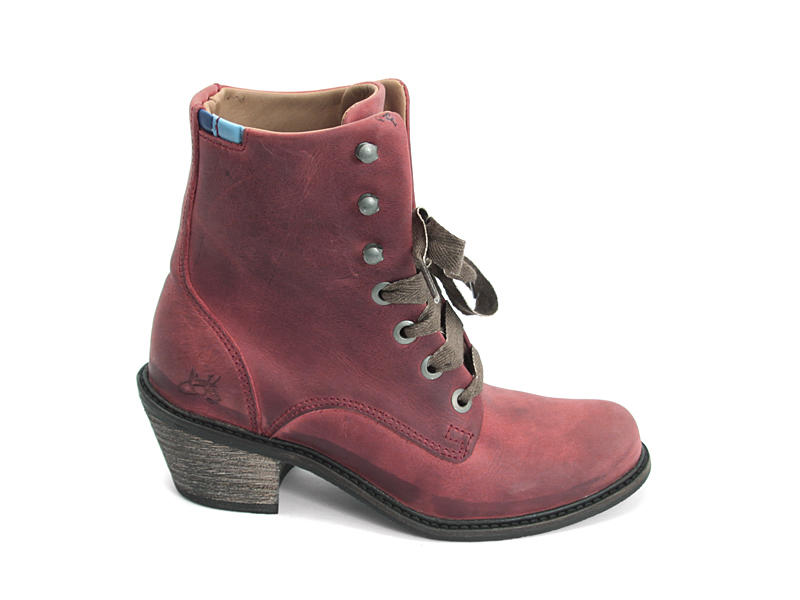 Nuni - Red | Lace-Up Winter Boot | Fluevog Shoes