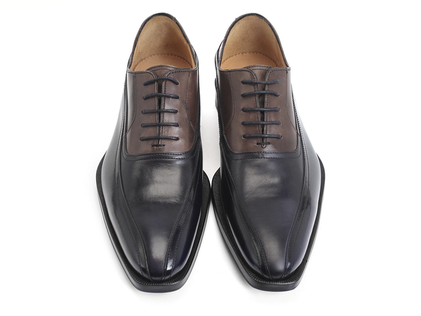 Octopus - Blue & Brown | Shiny split-toe oxford | Fluevog Shoes