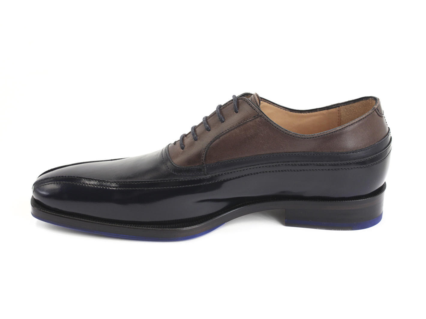 Octopus - Blue & Brown | Shiny split-toe oxford | Fluevog Shoes