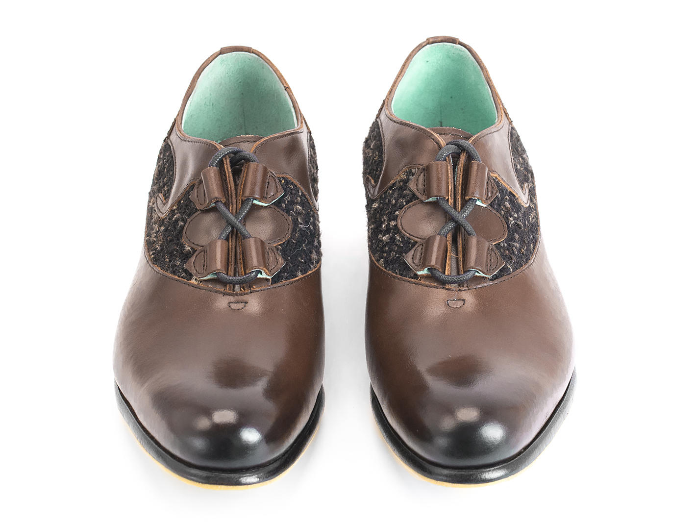 Perception - Brown | Ghillie lace-up dress shoe | Fluevog Shoes