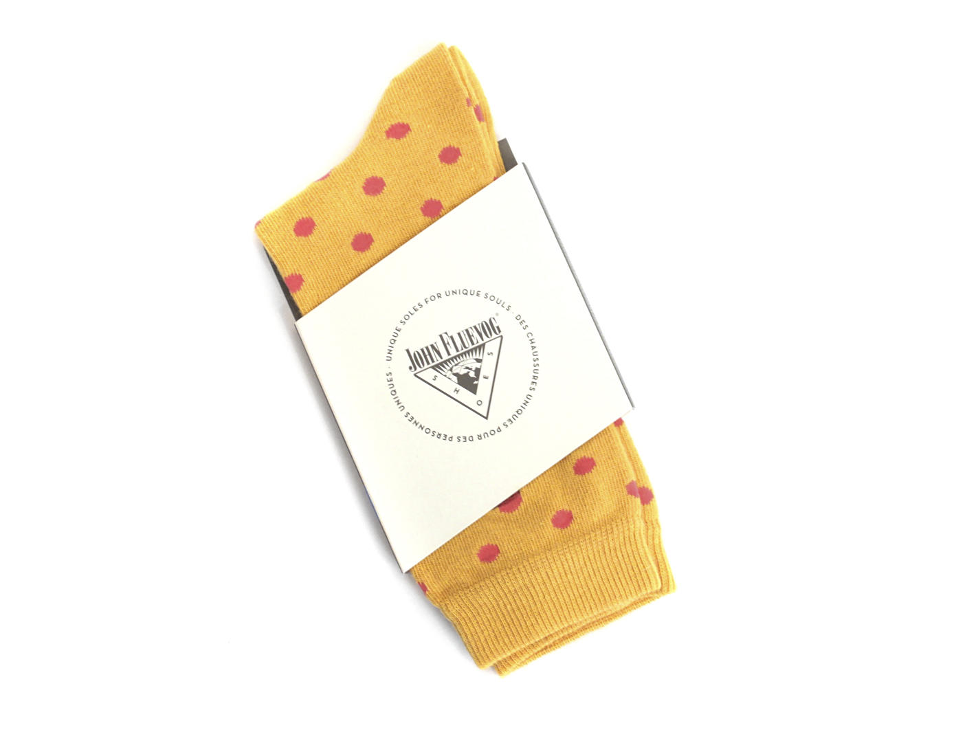 Polka Dot Vog Socks - Yellow & Pink | | Fluevog Shoes