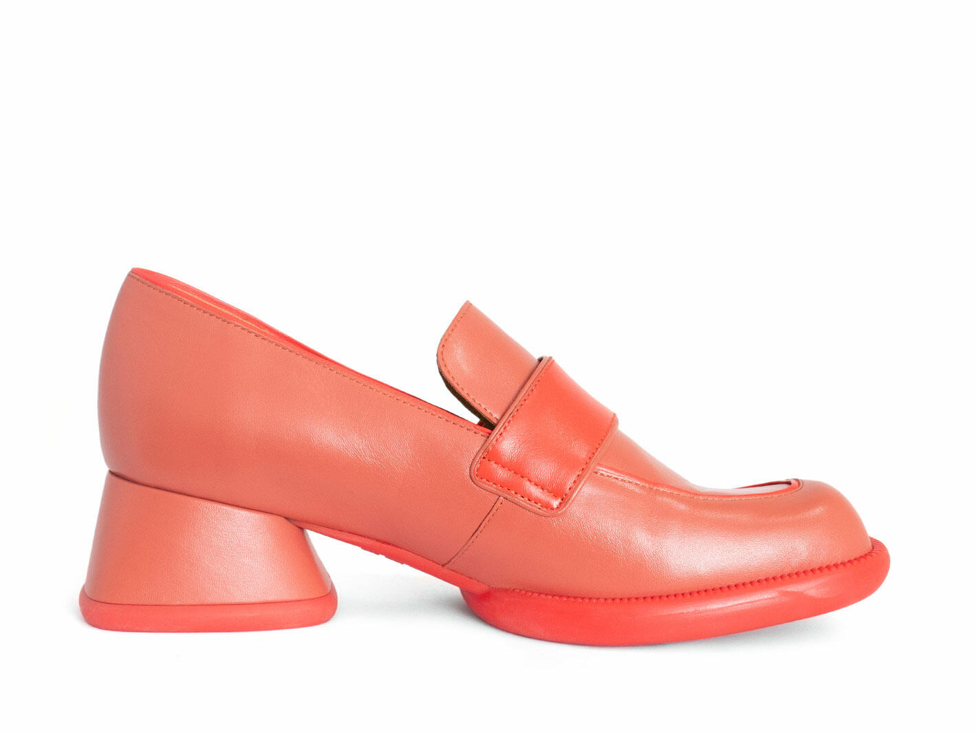 Shelly - Orange | Loafers with Heel | Fluevog Shoes