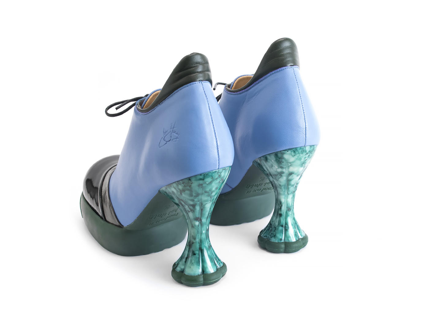 Sova Sundae - Blue | Heeled platform lace-up | Fluevog Shoes