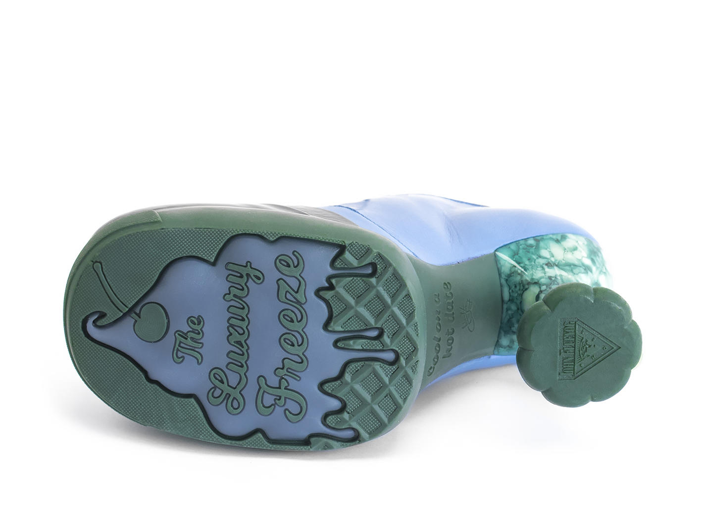 Sova Sundae - Blue | Heeled platform lace-up | Fluevog Shoes