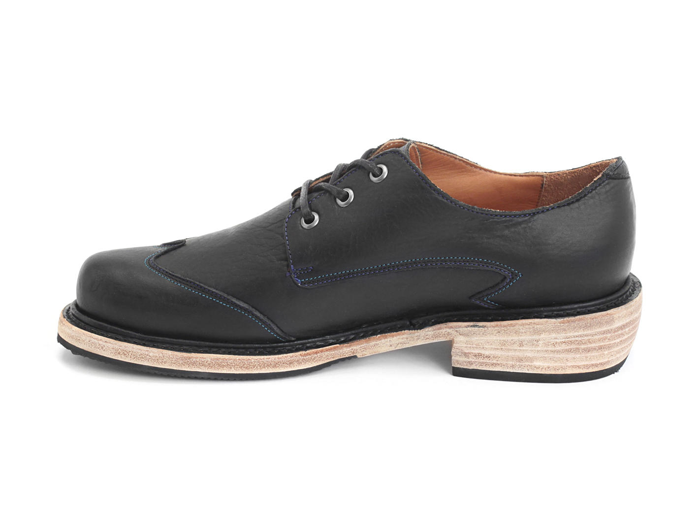 Vernon - Black | Lace-up wingtip derby | Fluevog Shoes