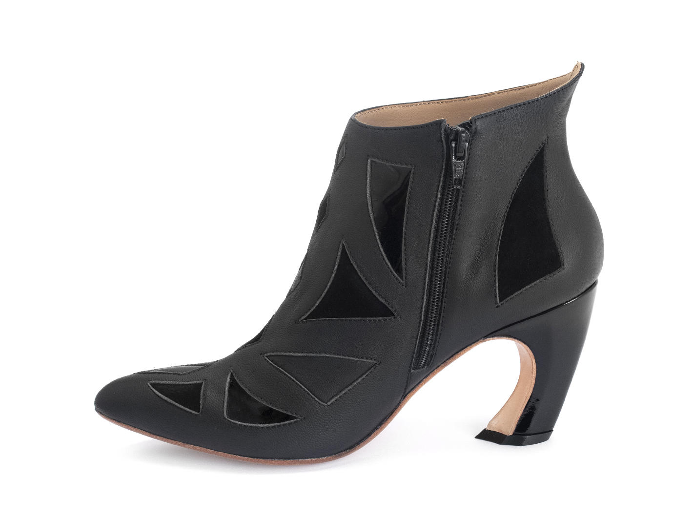 Waltz - Black | Geometric ankle boot | Fluevog Shoes